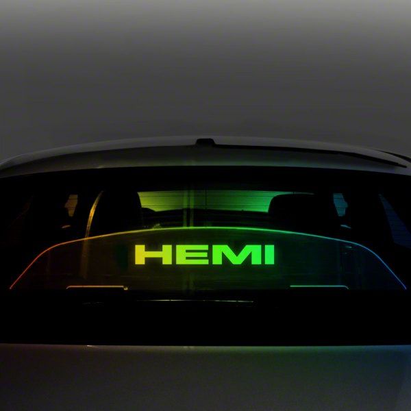 Challenger Wind Deflector with HEMI Logo; Extreme Multi-Color Lighting ...