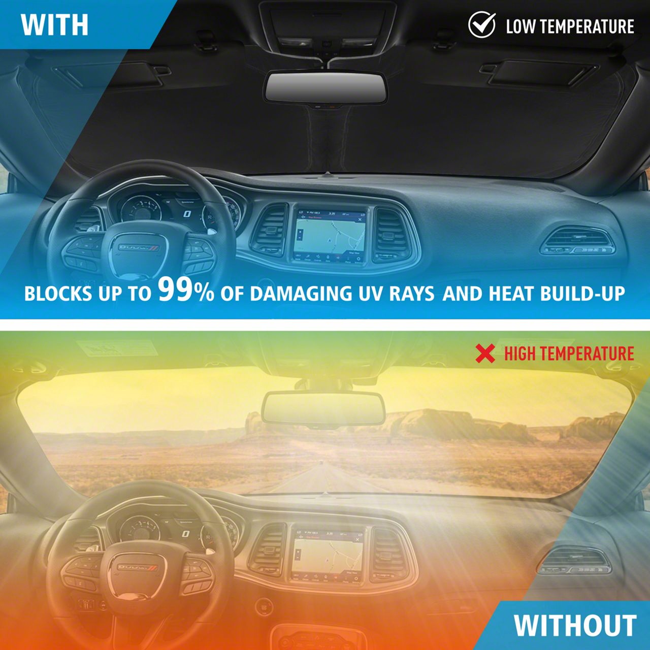 Challenger Windshield Sun Shade (11-23 Challenger) - Free Shipping