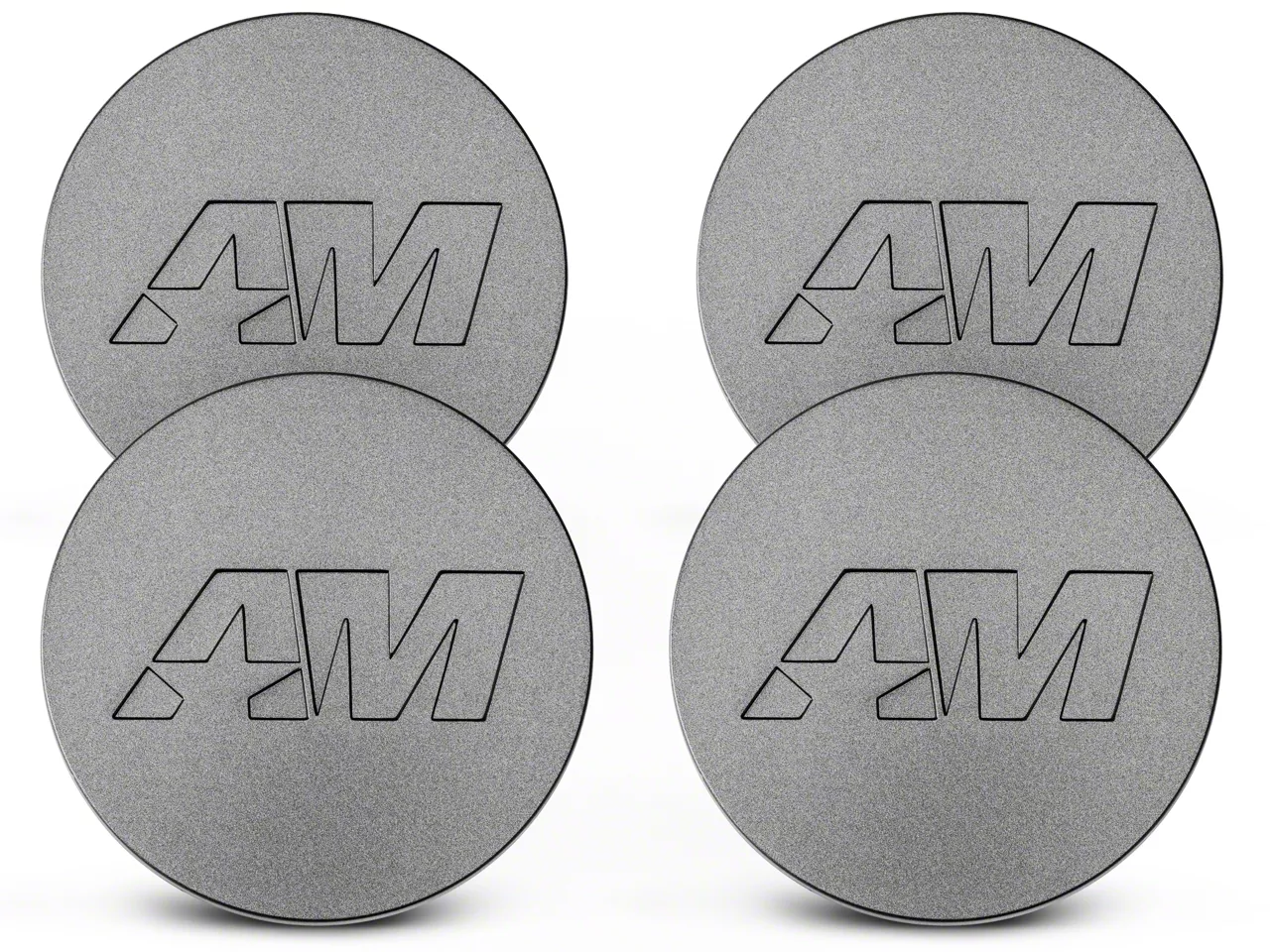 Mustang AmericanMuscle Center Cap Kit Charcoal Fits AmericanMuscle Branded Wheels Only Free Shipping