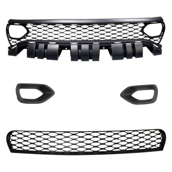 Charger 4-Piece Grille Kit; Black (19-20 Charger Scat Pack & SRT ...