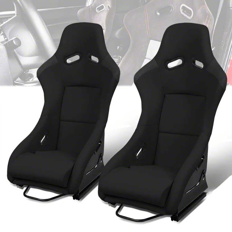 Charger 4-Point Woven Fabric Position Racing Bucket Seats with Seat ...