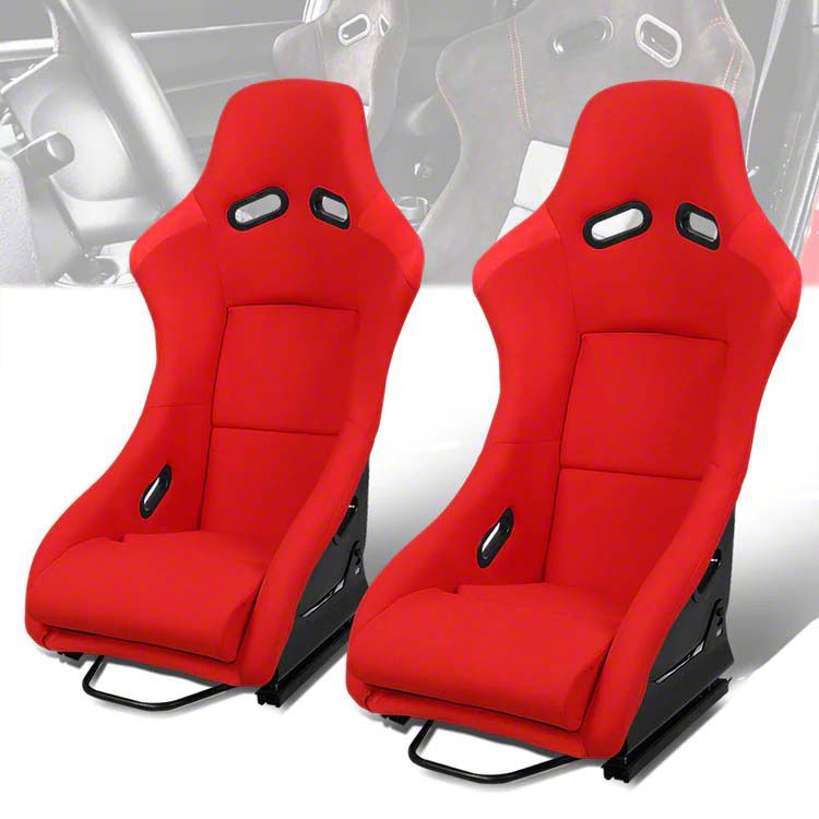 Charger 4-Point Woven Fabric Position Racing Bucket Seats with Seat ...
