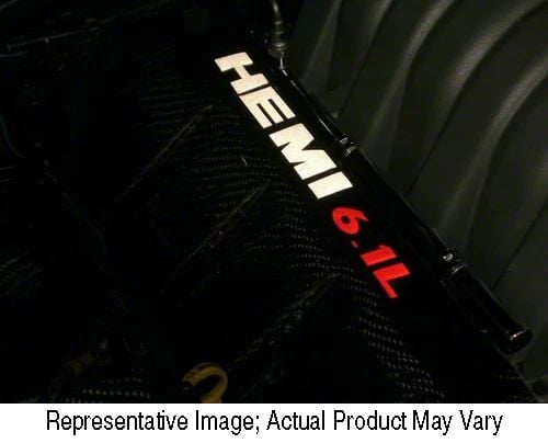 Charger 6.1L HEMI Engine Cover Overlay Decal; Carbon Fiber (06-10 ...