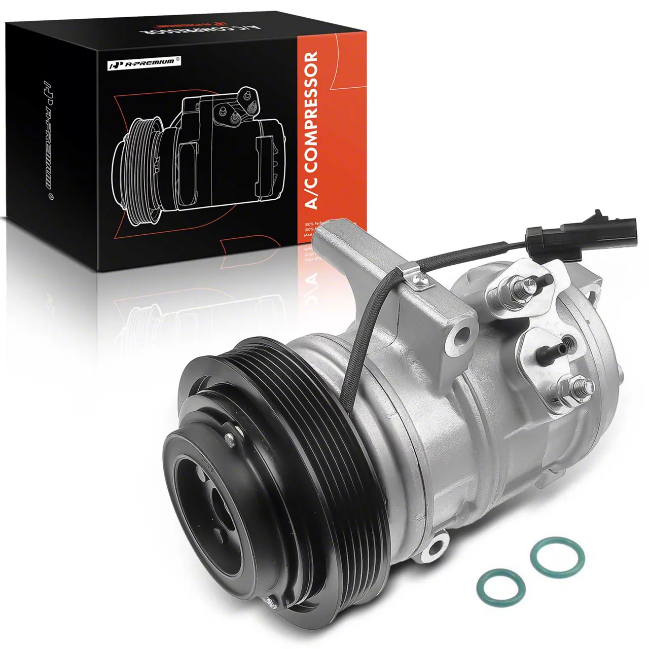 Charger A/C Compressor with Clutch and Pulley (06-10 2.7L Charger ...