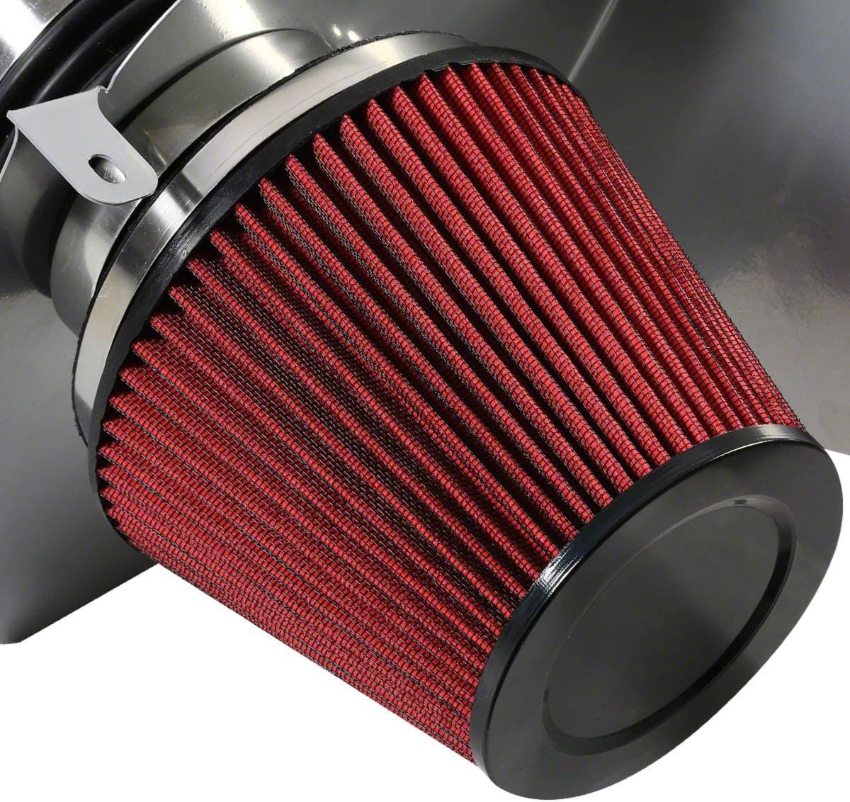 Charger Aluminum Cold Air Intake with Red Filter; Silver (06-10 V8 HEMI ...