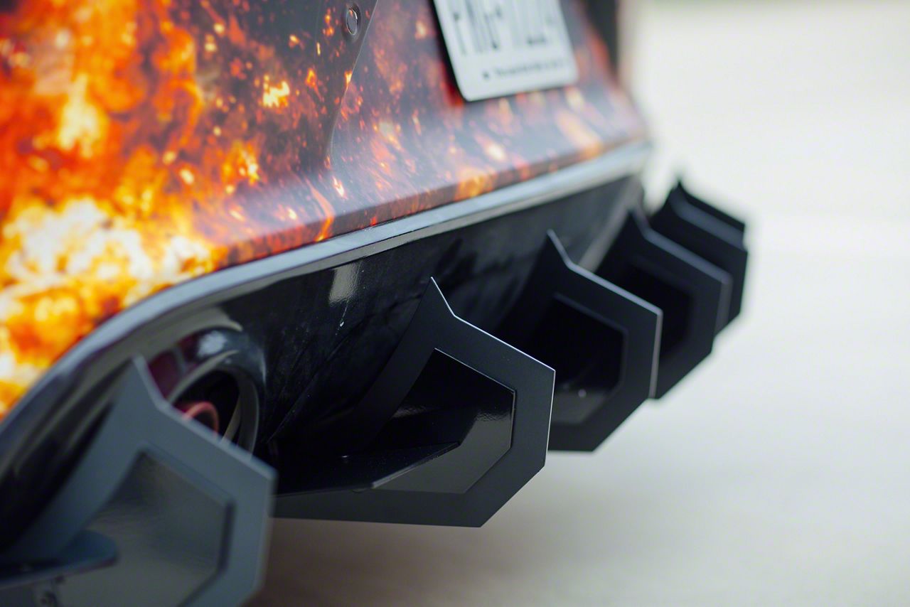 Charger Aluminum Rear Diffuser with Large Wing and Accent Pieces; Matte ...