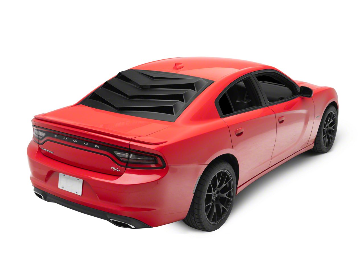 Charger Bakkdraft Rear Window Louvers; Matte Black (11-23 Charger ...