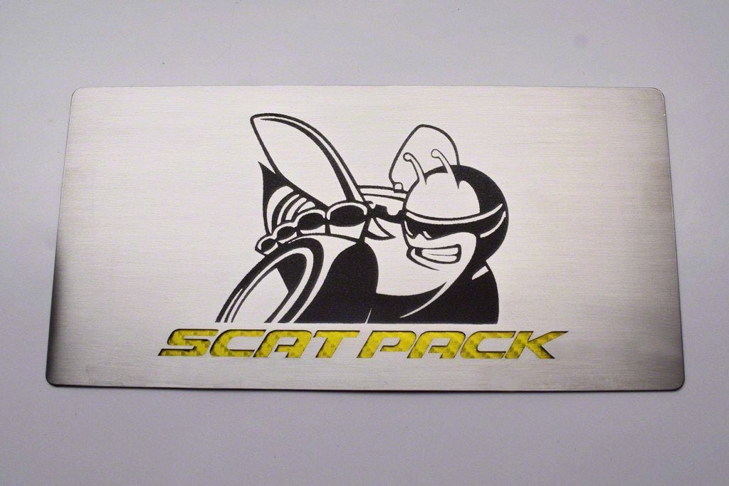 Charger Brushed Fuse Box Cover Top Plate with Scat Pack Logo for ACC ...