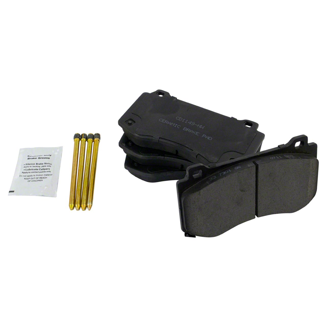 Charger Ceramic Brake Pads with Brake Fluid and Cleaner; Front and Rear ...