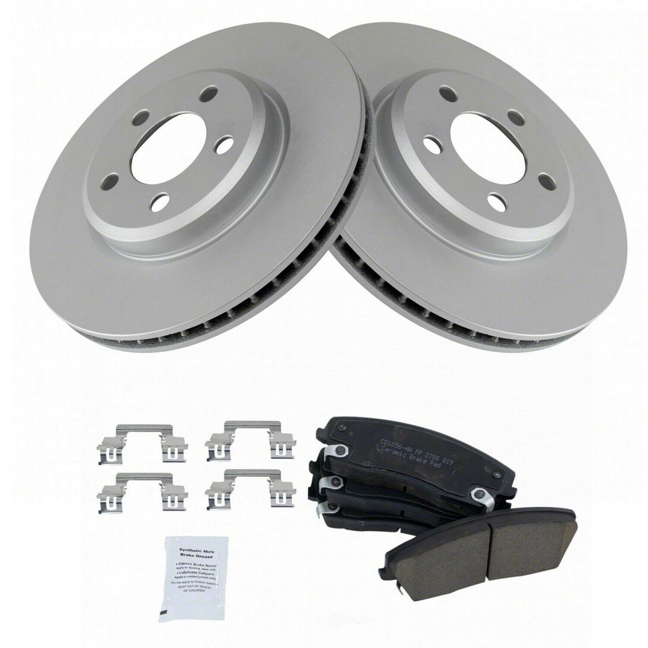 Charger Ceramic Brake Rotor and Pad Kit; Front (09-18 Charger w/ 12.60 ...