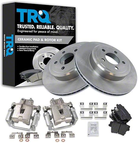 Charger Ceramic Brake Rotor, Pad and Caliper Kit; Rear (06-16 V6 ...