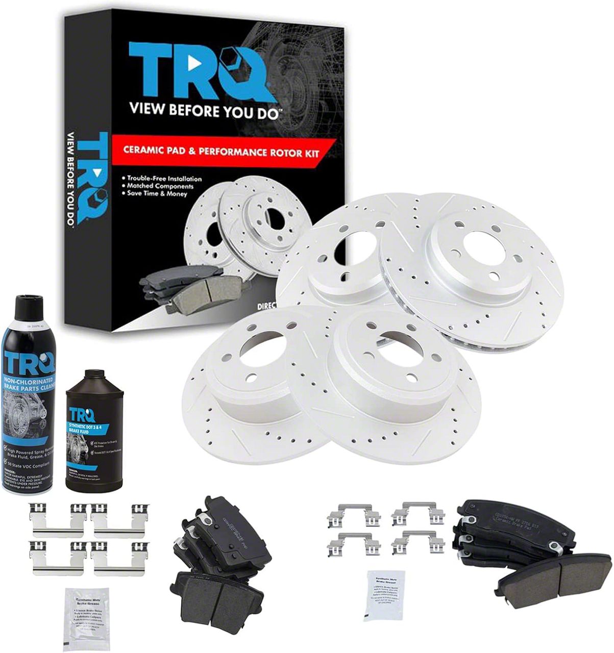 Charger Ceramic Performance Brake Rotor, Pad, Brake Fluid and Cleaner ...