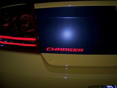 Charger Charger Trunk Lettering Emblem Inlay Decal; Gloss Black (15-23 ...
