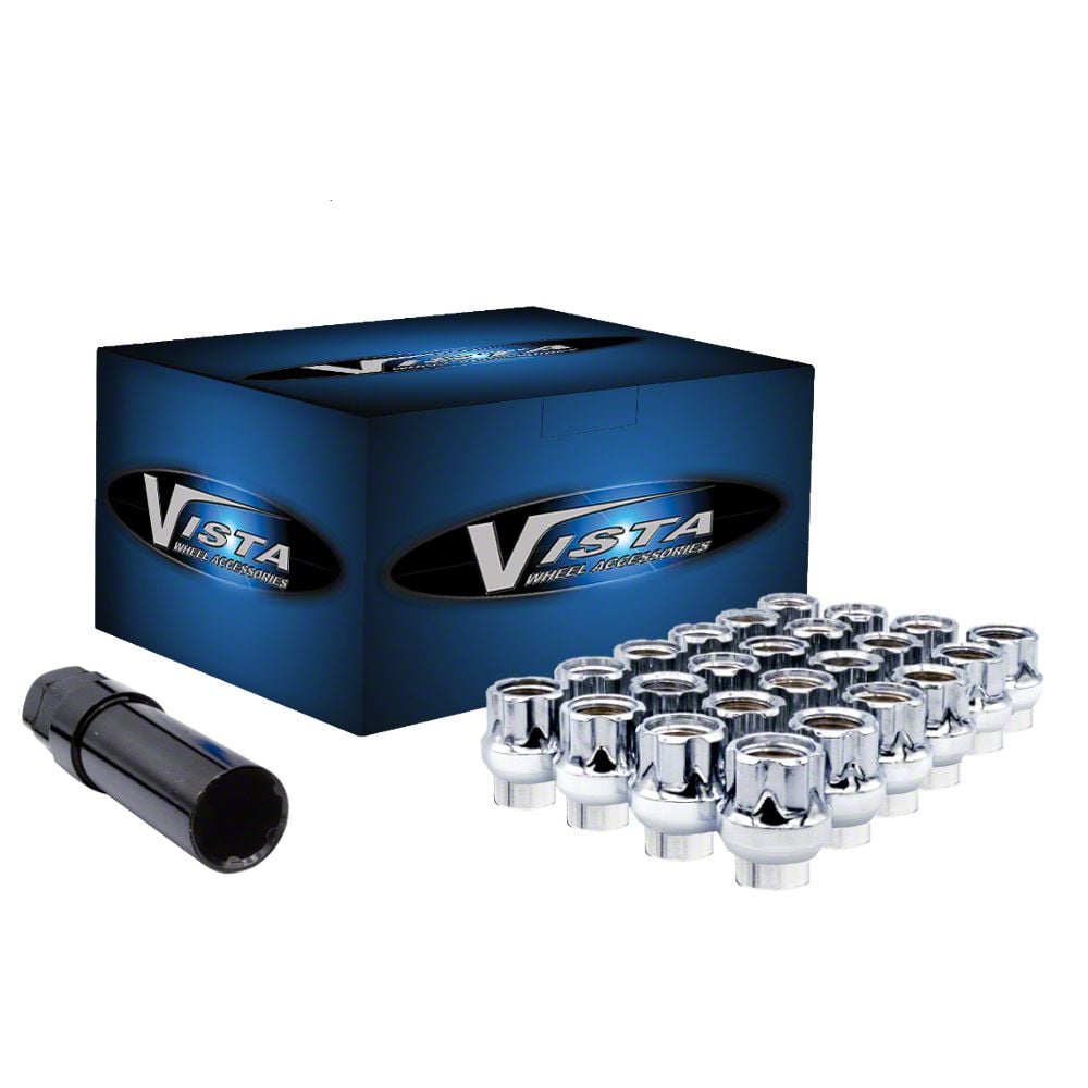 Charger Chrome Open Acorn Spline ET Lug Nuts for Aftermarket Wheels; M14x1.5; Set of 24 (06-23 ...