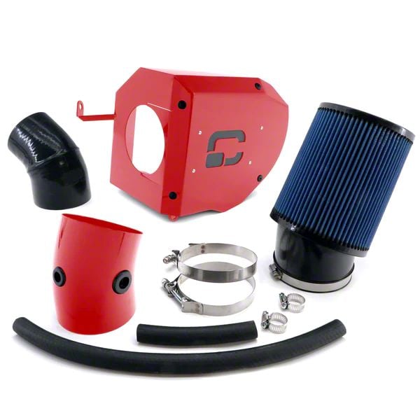 Charger Closed Box Cold Air Intake with Oiled Filter; Red (17-23 ...