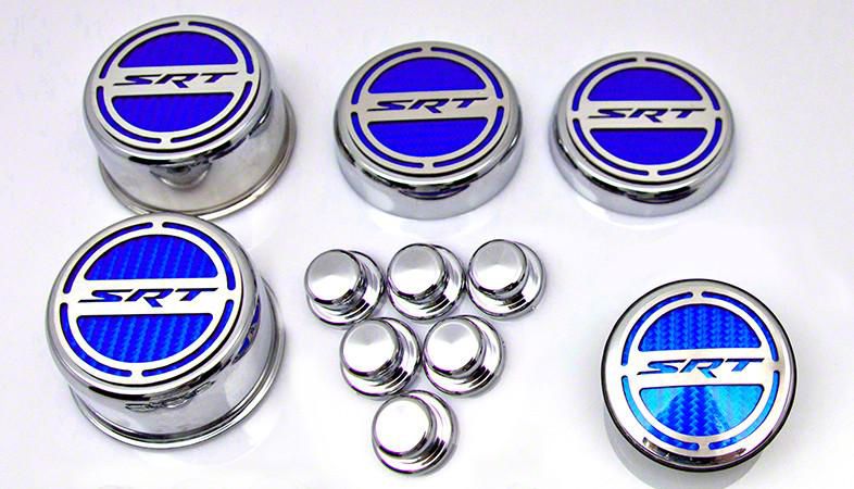 Charger Deluxe Fluid Cap and Shock Tower Covers with SRT Lettering (15 ...