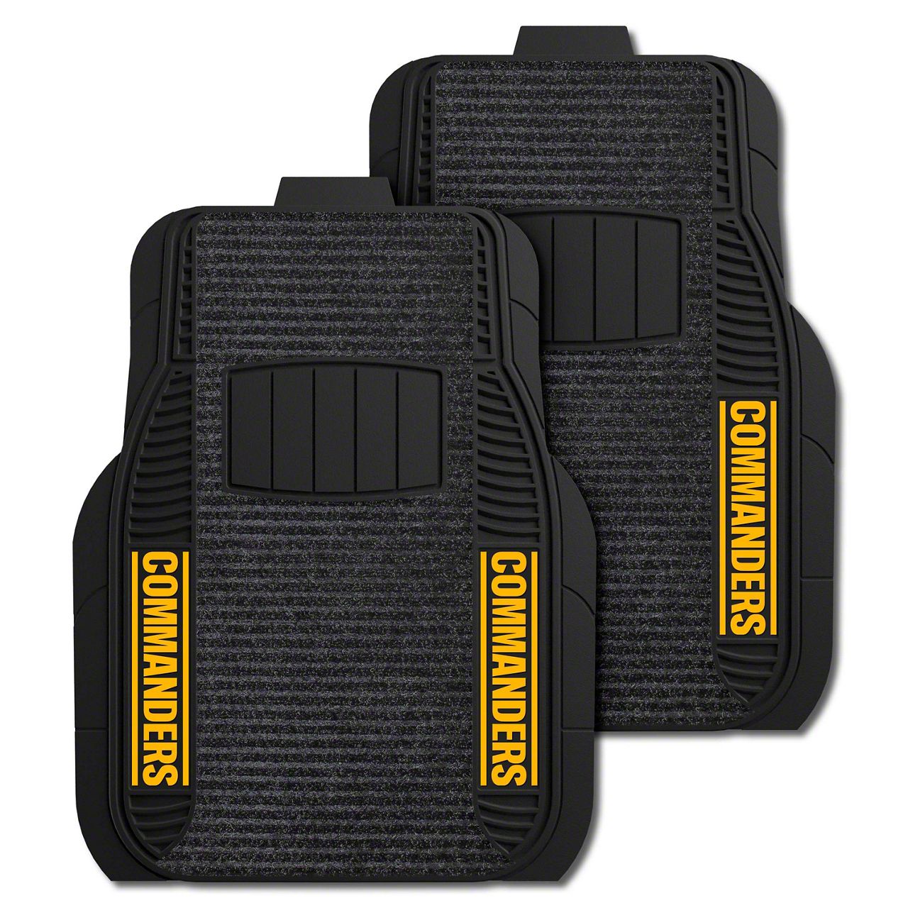 Charger Deluxe Front Floor Mats with Washington Commanders Logo; Black ...
