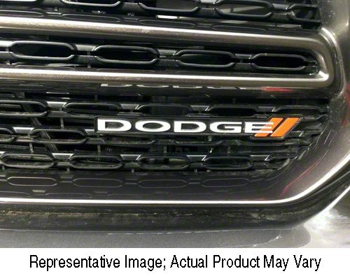 Charger DODGE Grille Emblem Overlay Decal; Carbon Fiber (19-23 Charger ...