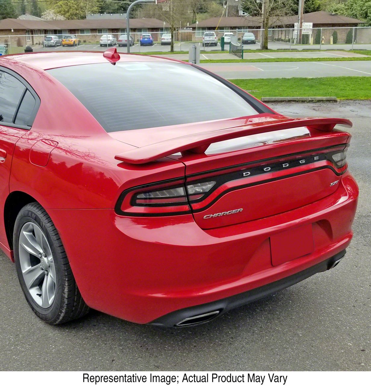 Charger Factory Style Pedestal Rear Deck Spoiler; Ceramic Grey (11-23 ...