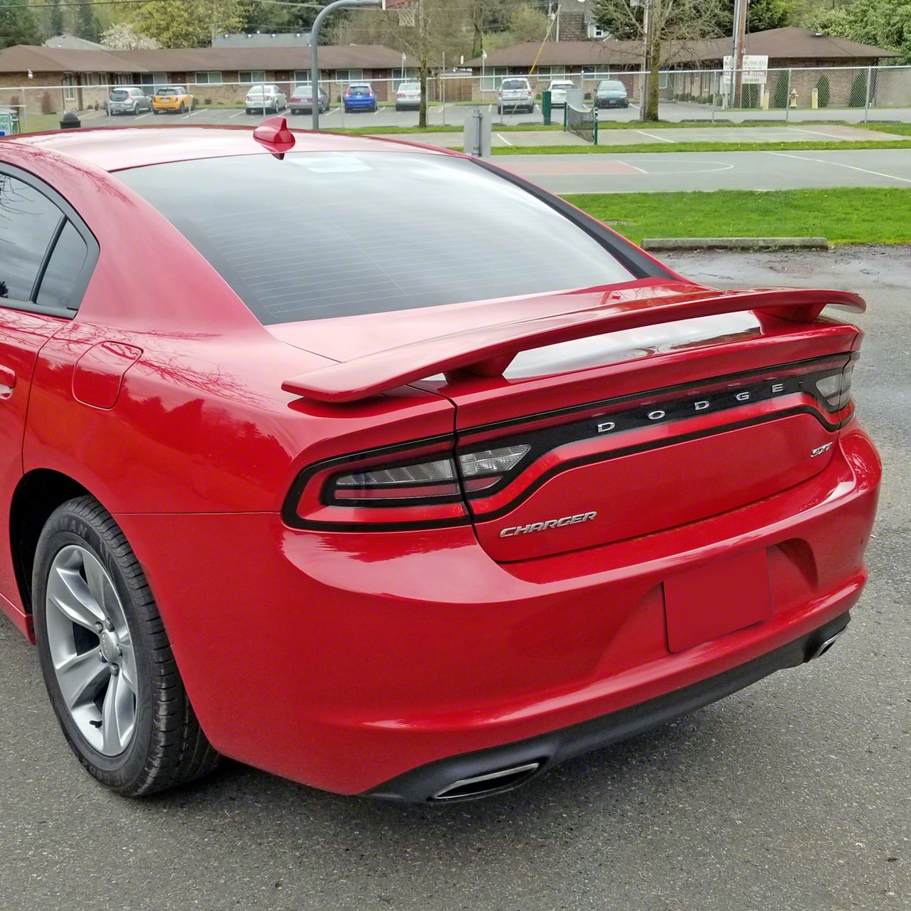 Charger Factory Style Pedestal Rear Deck Spoiler; Torred Red (11-23 ...