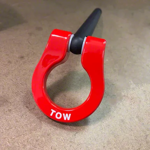 Charger Feather Lite Stealth Tow Hook with Red D-Ring; Front (15-23 ...