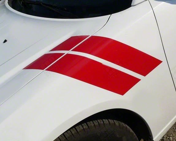 Charger Fender Hash Side Accent Stripes; Gloss Red (11-14 Charger ...