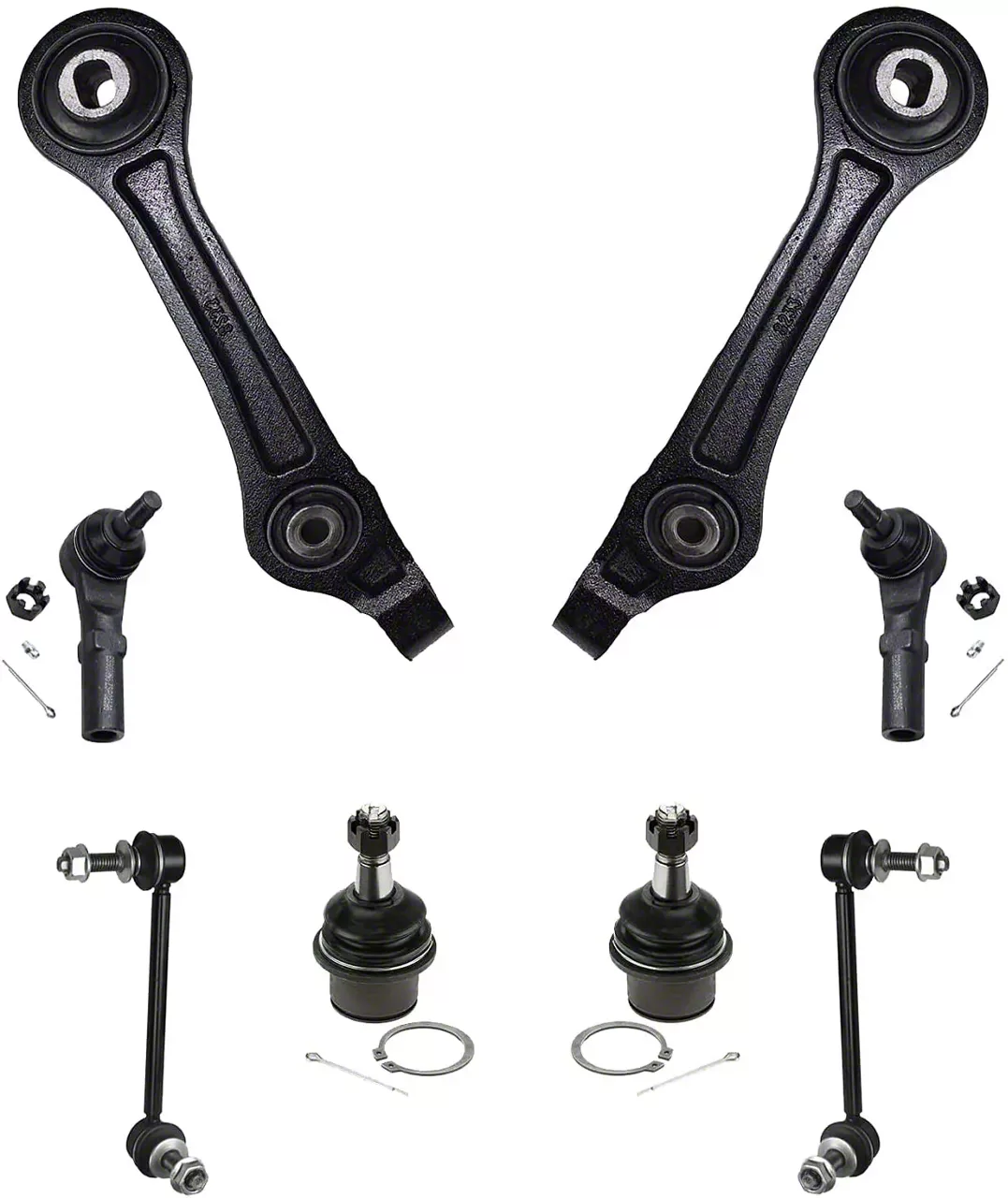 Charger Front Lower Rearward Control Arms with Inner and Outer Tie Rod ...
