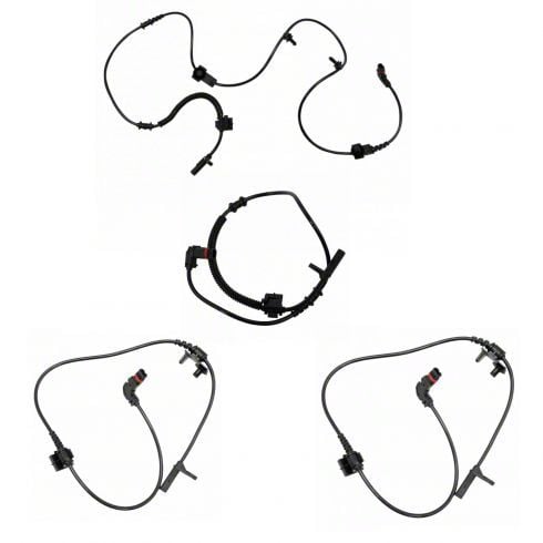 Charger ABS Wheel Speed Sensor Set; Front and Rear (07-10 RWD Charger ...