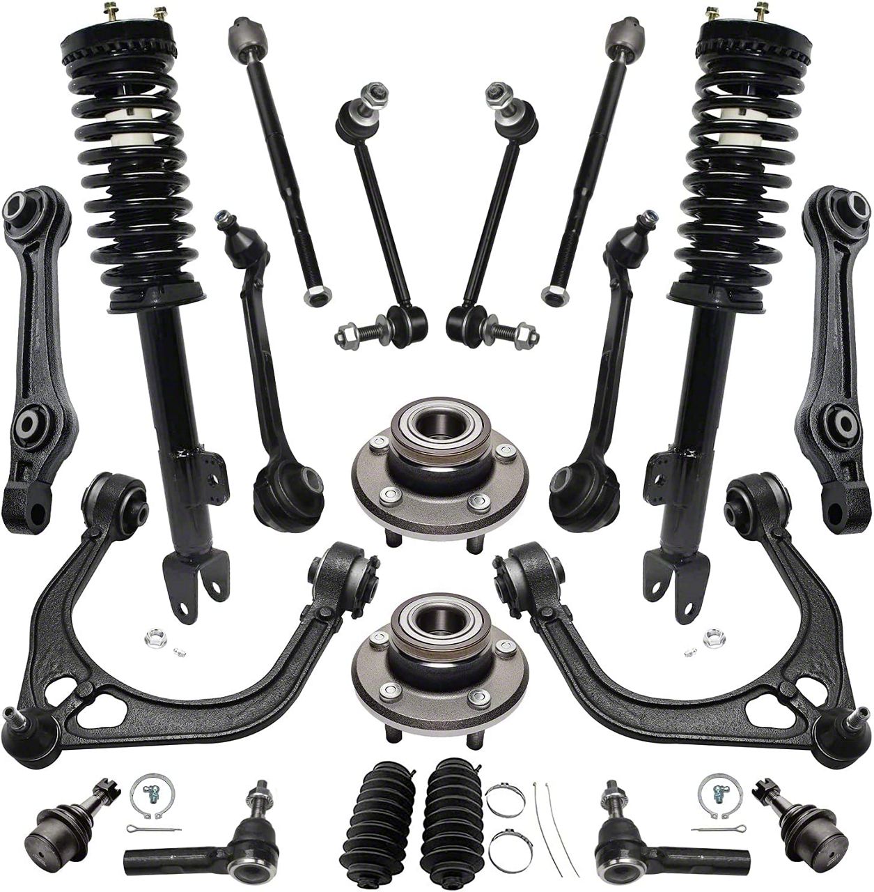 Charger Front Strut and Spring Assemblies with Front Control Arms, Hub ...