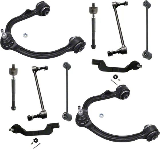 Charger Front Upper Control Arms with Sway Bar Links and Tie Rods (11 ...