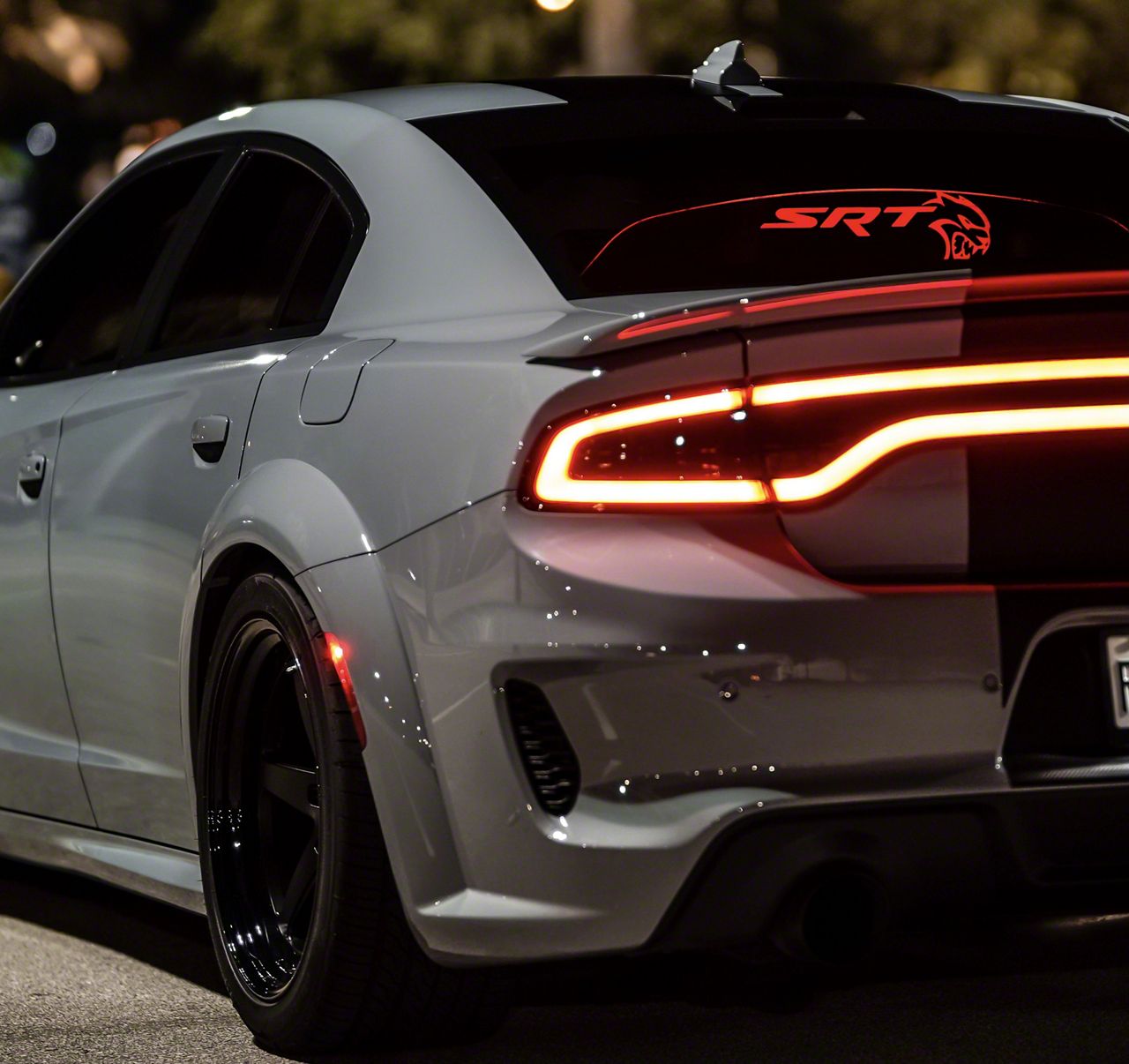 Charger Glow Plate with Hellcat Logo; Clear; Extreme Multi-Color ...