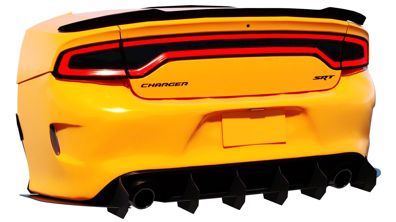 Charger HDPE Rear Diffuser; Matte Black (15-23 Charger) - Free Shipping