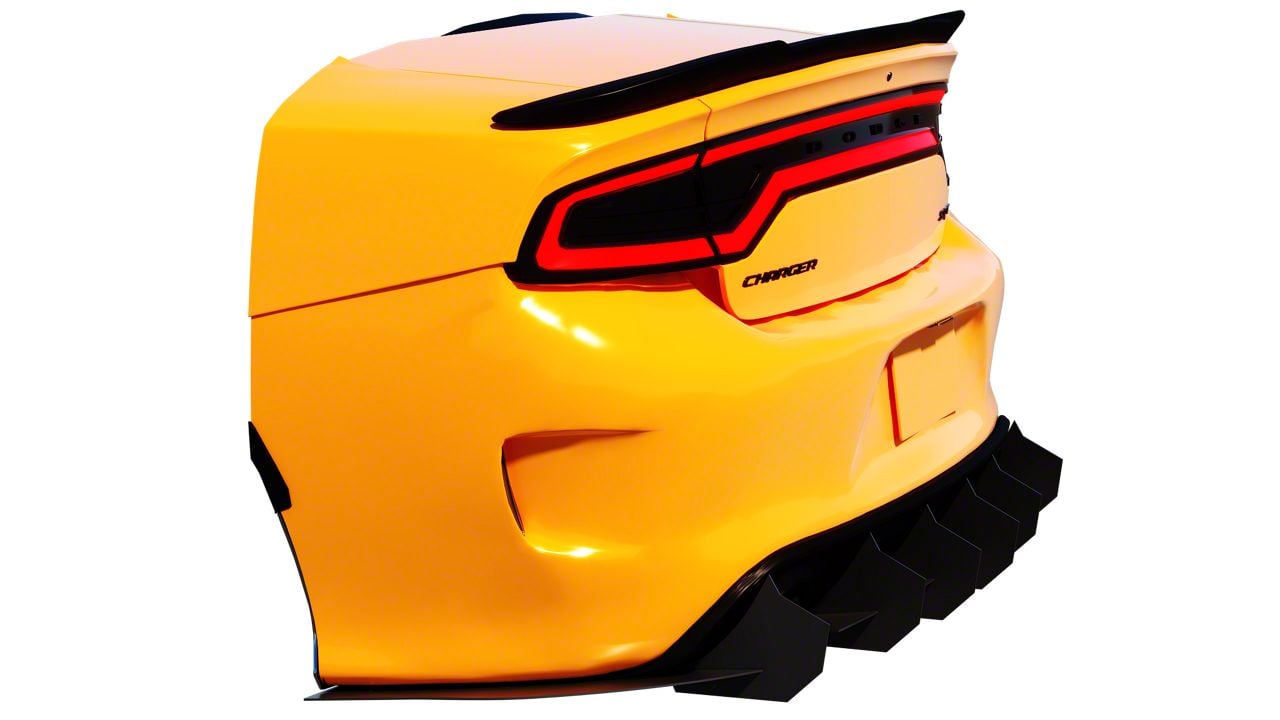 Charger HDPE Rear Diffuser; Matte Black (15-23 Charger) - Free Shipping