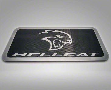 Charger Hellcat Car Show Display Plate; Polished/Carbon Fiber ...