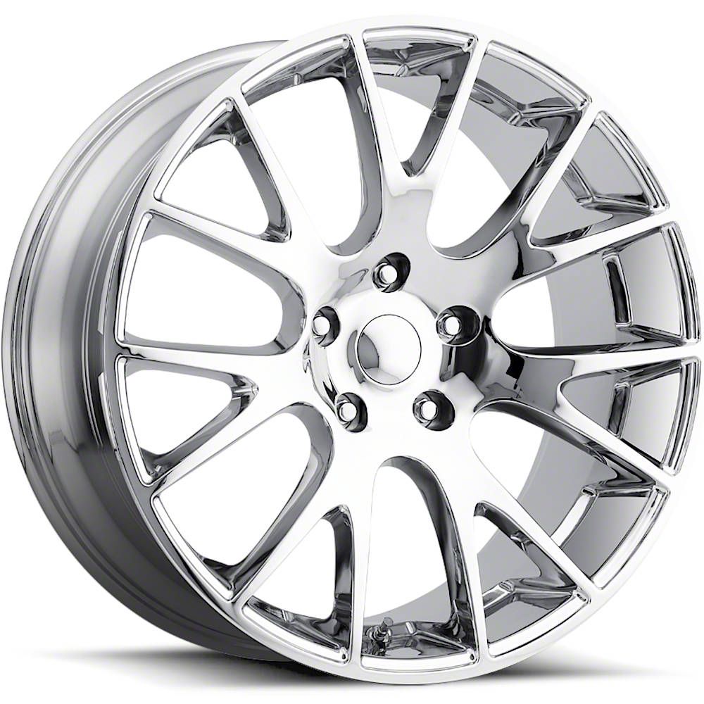 Charger Hellcat Style Chrome Wheel; 22x9; 18mm Offset (11-23 RWD ...