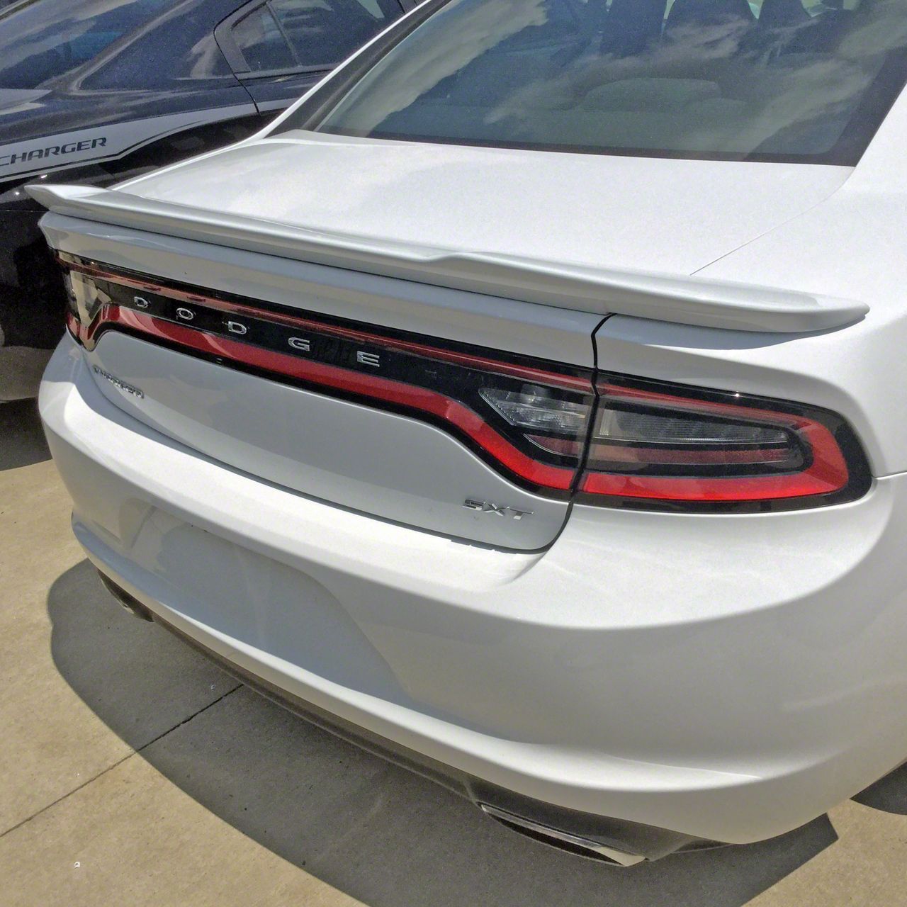 Charger Hellcat Style Flush Mount Rear Deck Spoiler; Bright White (14 ...