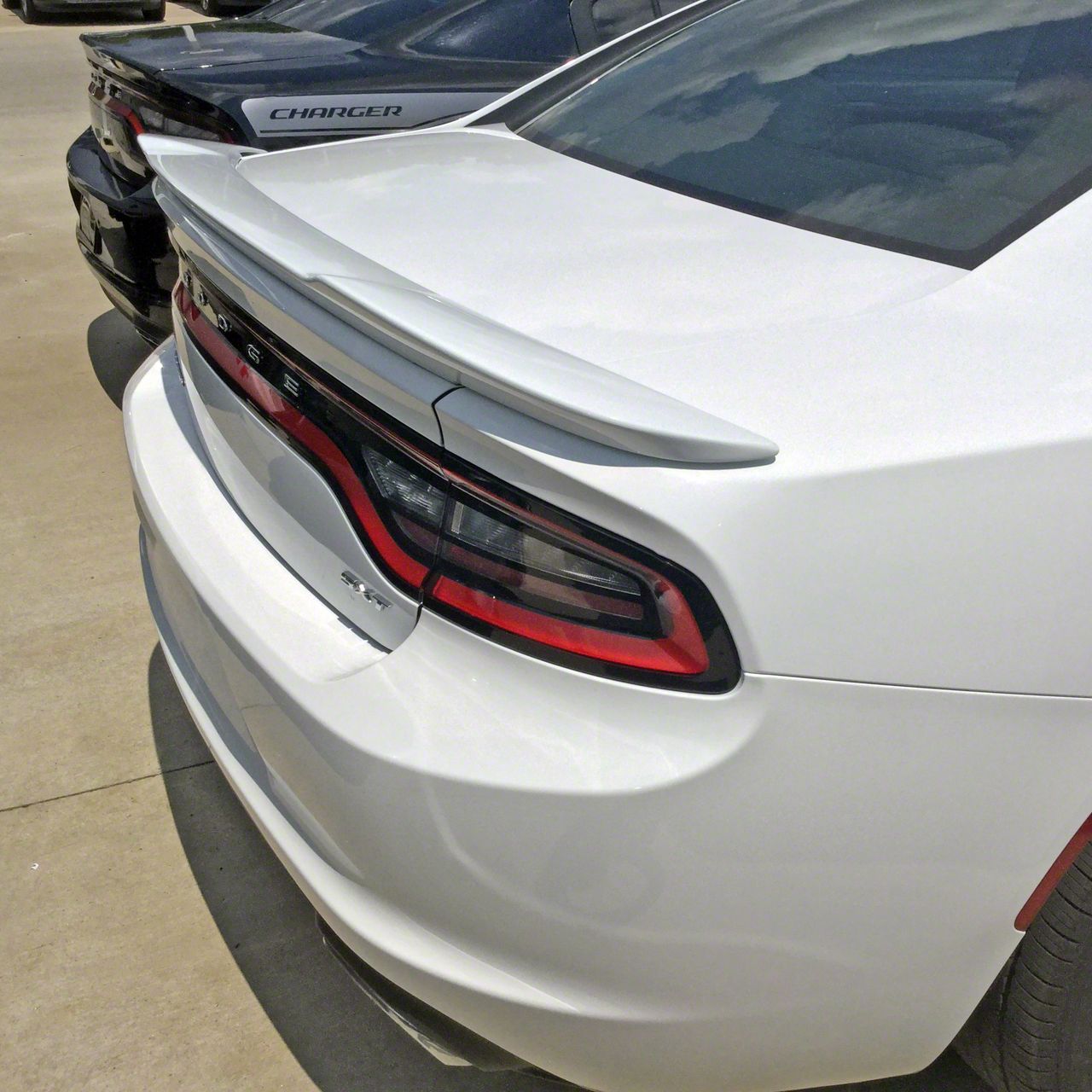 Charger Hellcat Style Flush Mount Rear Deck Spoiler; Bright White (14 ...