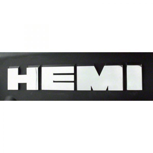 Charger HEMI Engine Shroud Letters; Polished (06-15 5.7L HEMI Charger ...