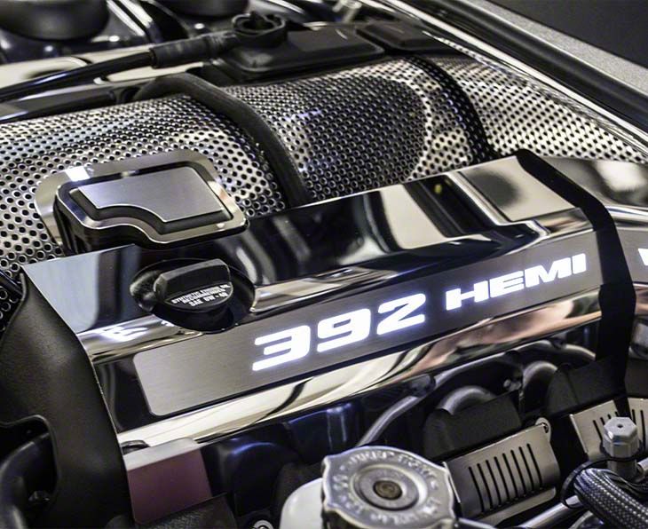 Charger Illuminated Fuel Rail Covers with 392 HEMI Lettering; White (11 ...