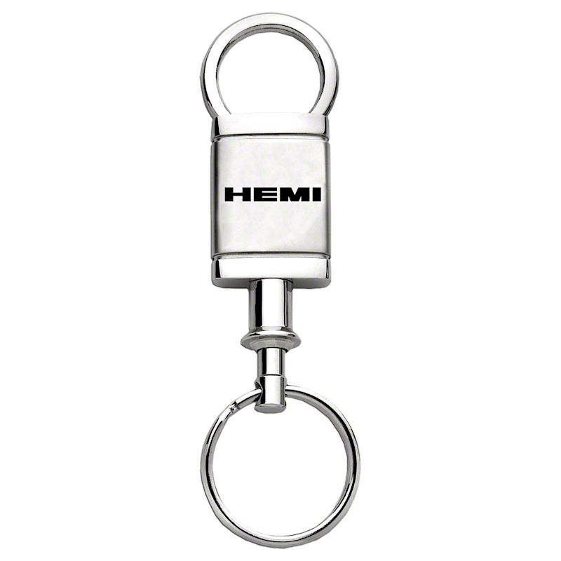 Charger Key Chain; Hemi Satin-Chrome Valet Key Fob