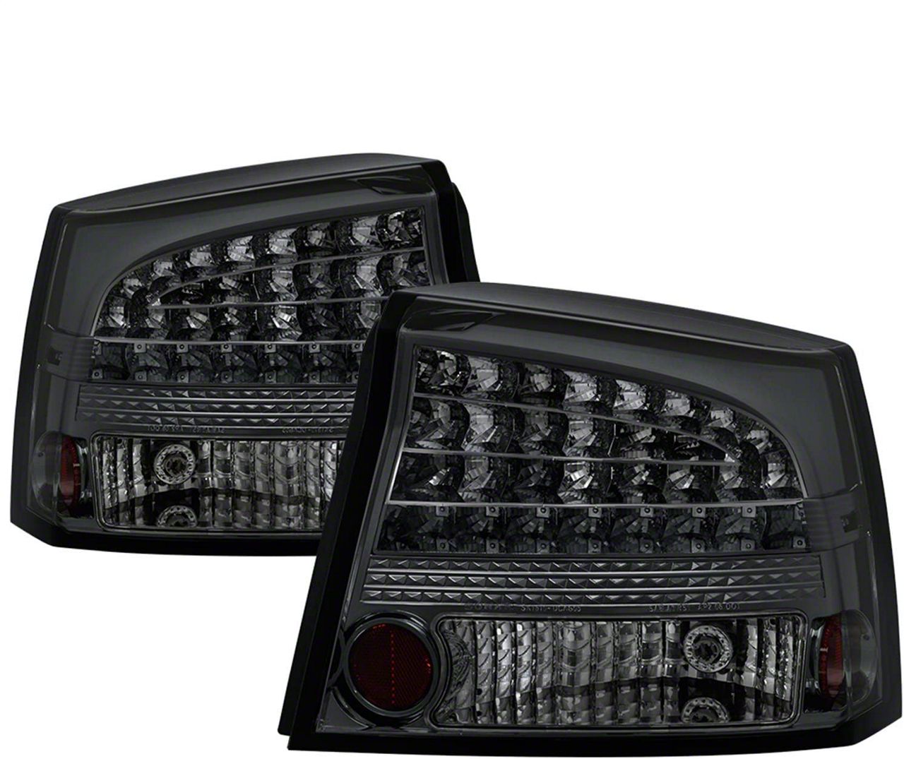 Charger LED Tail Lights; Chrome Housing; Smoked Lens (06-08 Charger ...