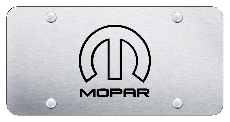 Charger MOPAR Reversed Laser Etched License Plate; Brushed (Universal ...