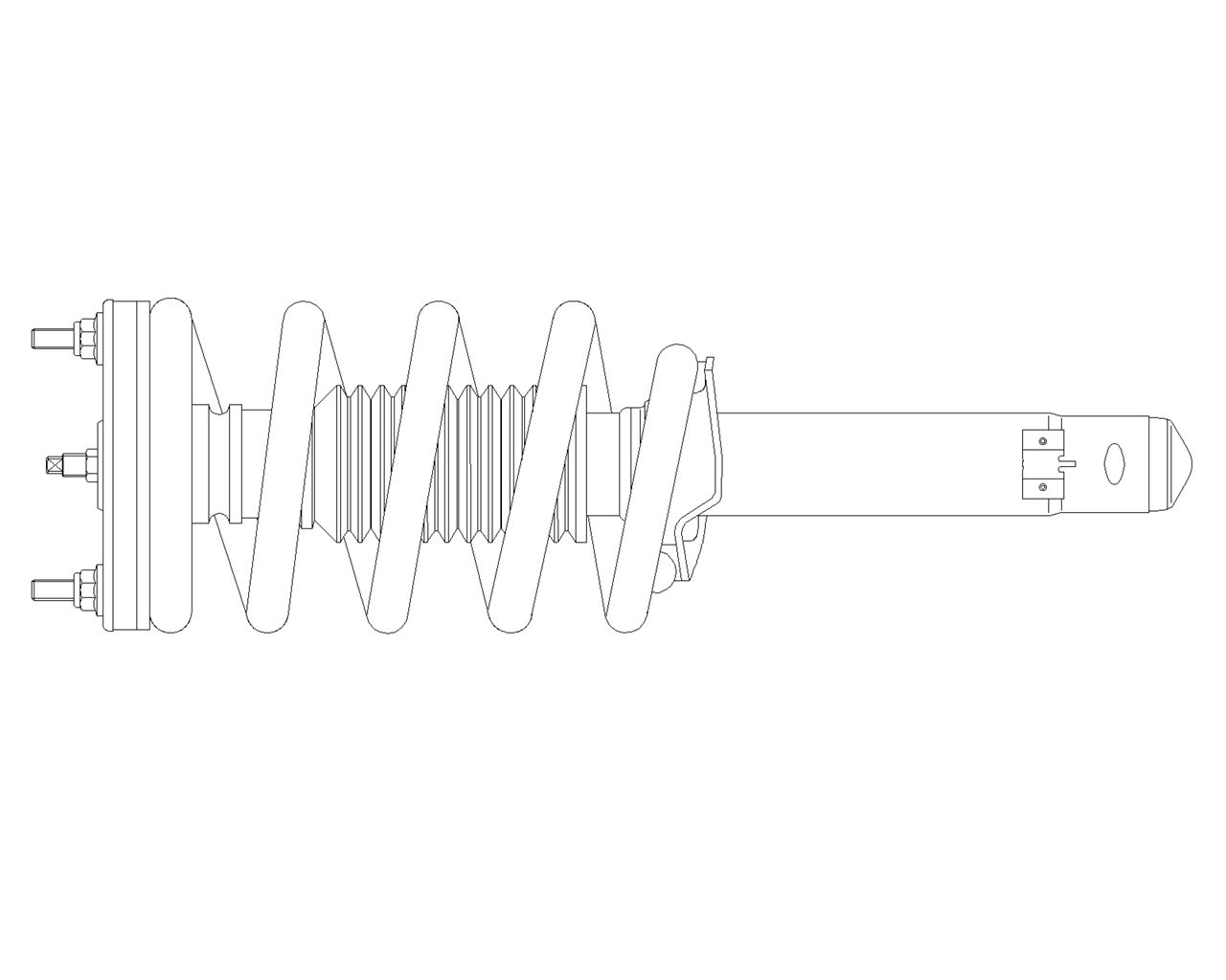 Charger Loaded Spring and Strut Assembly; Front (12-16 6.2L HEMI, 6.4L ...