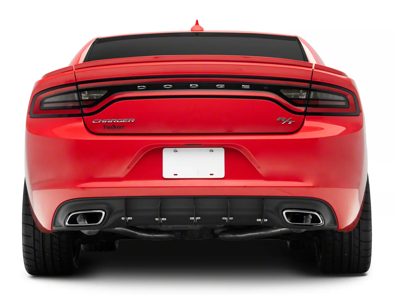 Charger LV Style Rear Diffuser Add-On; Matte Black (15-23 Charger ...