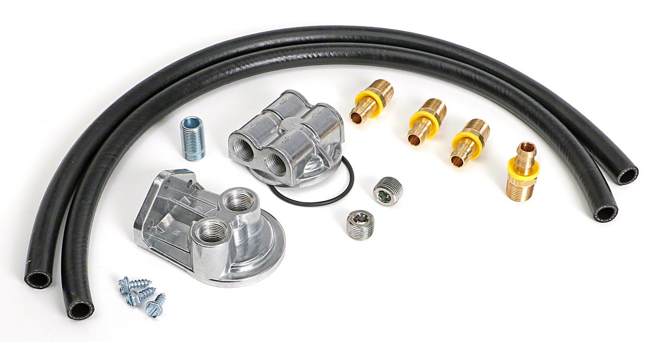 Charger Oil Filter Relocation Kit with 90-Degree Bypass; 22mm x 1.50 ...