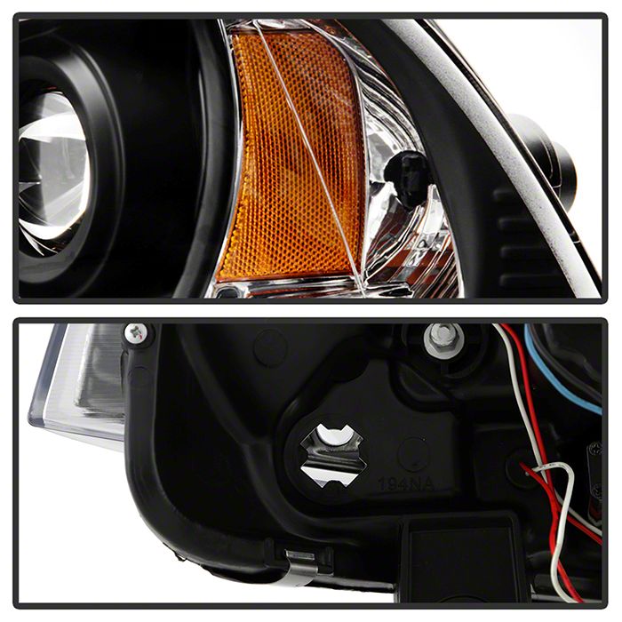 Charger Platinum Series Headlights; Black Housing; Clear Lens (11-14 ...