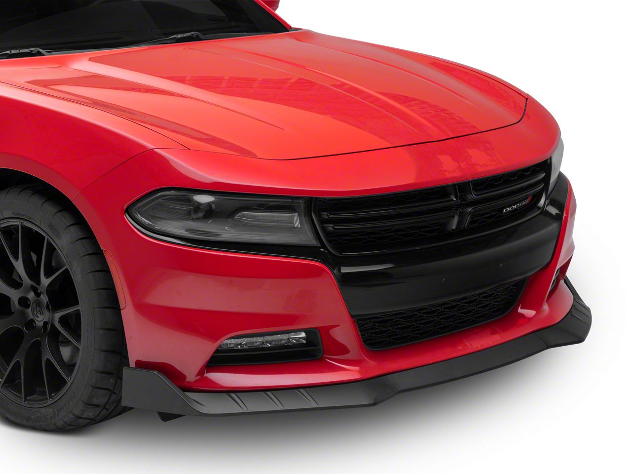 Charger RD Style Front Lip; Matte Black (15-17 Charger R/T; 15-23 ...