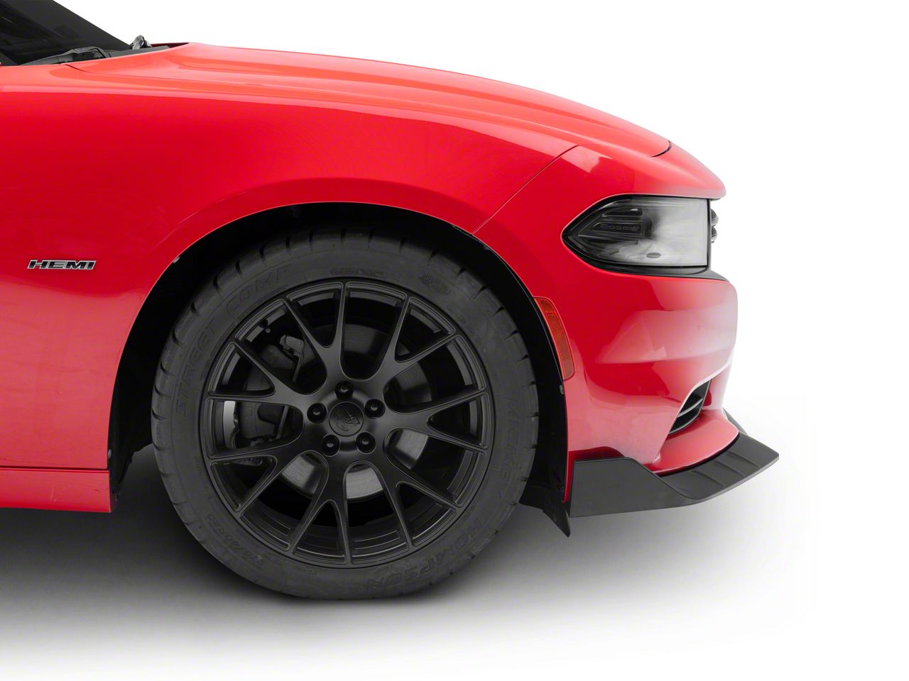 Charger RD Style Front Lip; Matte Black (15-17 Charger R/T; 15-23 ...