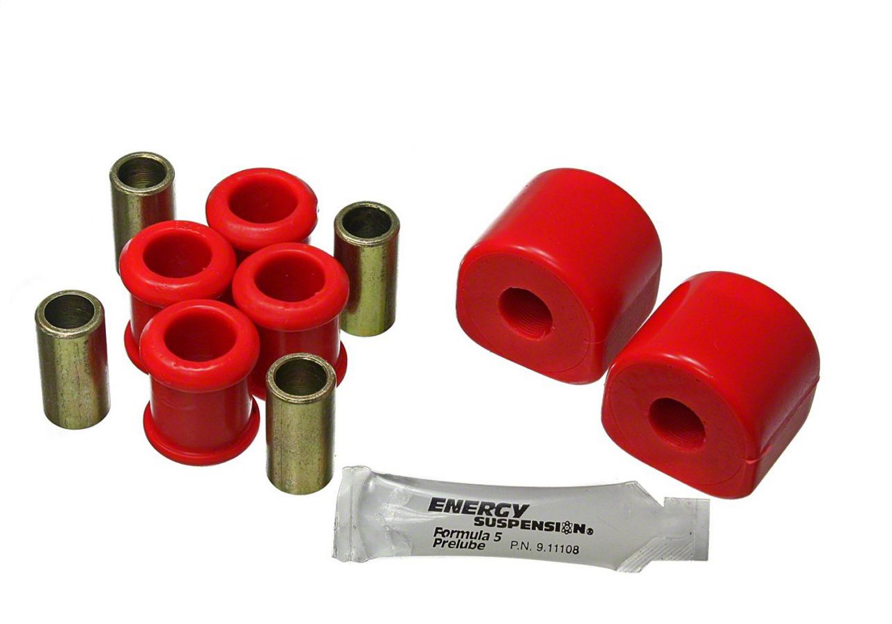 Charger Rear Sway Bar Bushings with End Link Bushings; 16mm; Red (06-23 ...