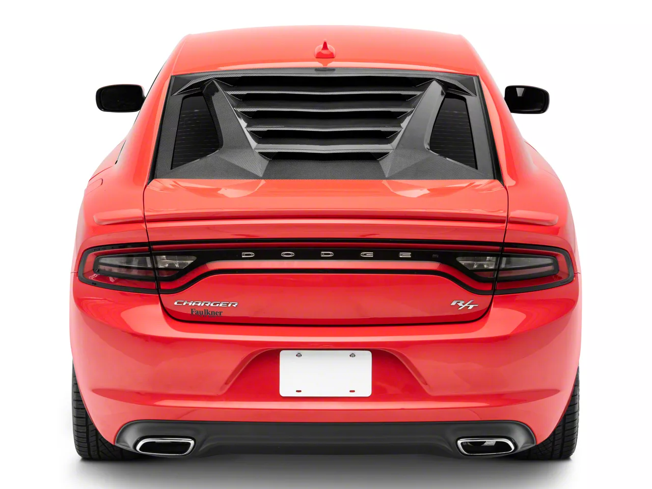 Charger Rear Window Louvers; Carbon Fiber Print (11-23 Charger) - Free ...
